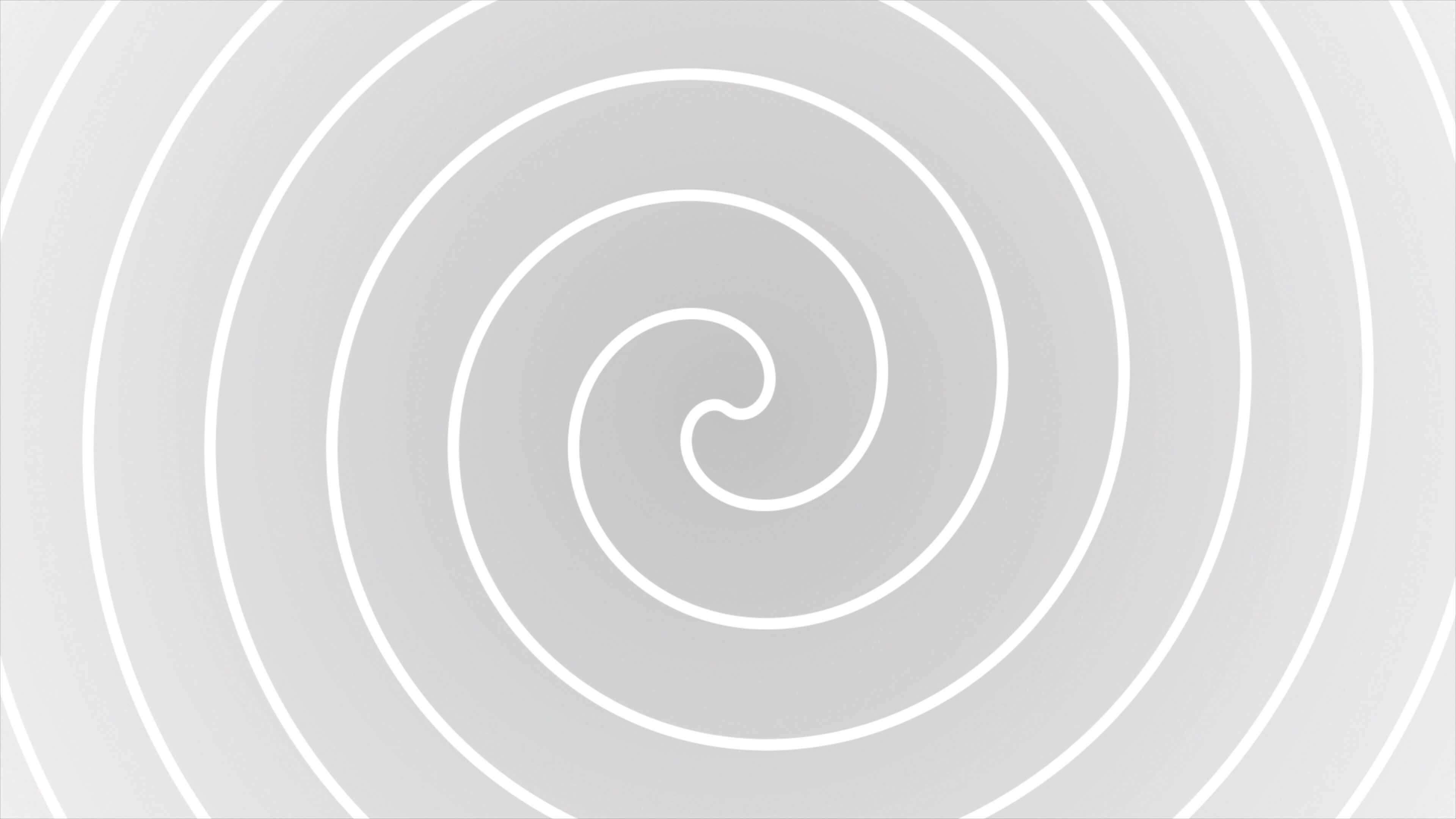 White And Black Color Rotating Circle Simple Design Creating Hypnotism