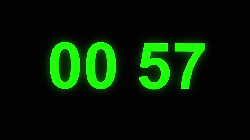 60 Seconds Countdown Timer On Black Background 49694858 Stock Video At Vecteezy