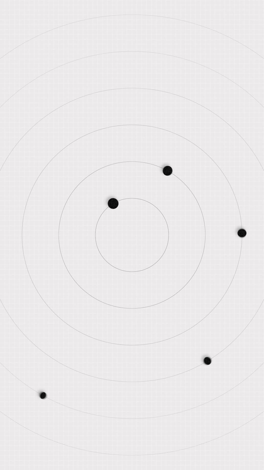 Minimalist Abstract Background With Black Spheres Orbiting On