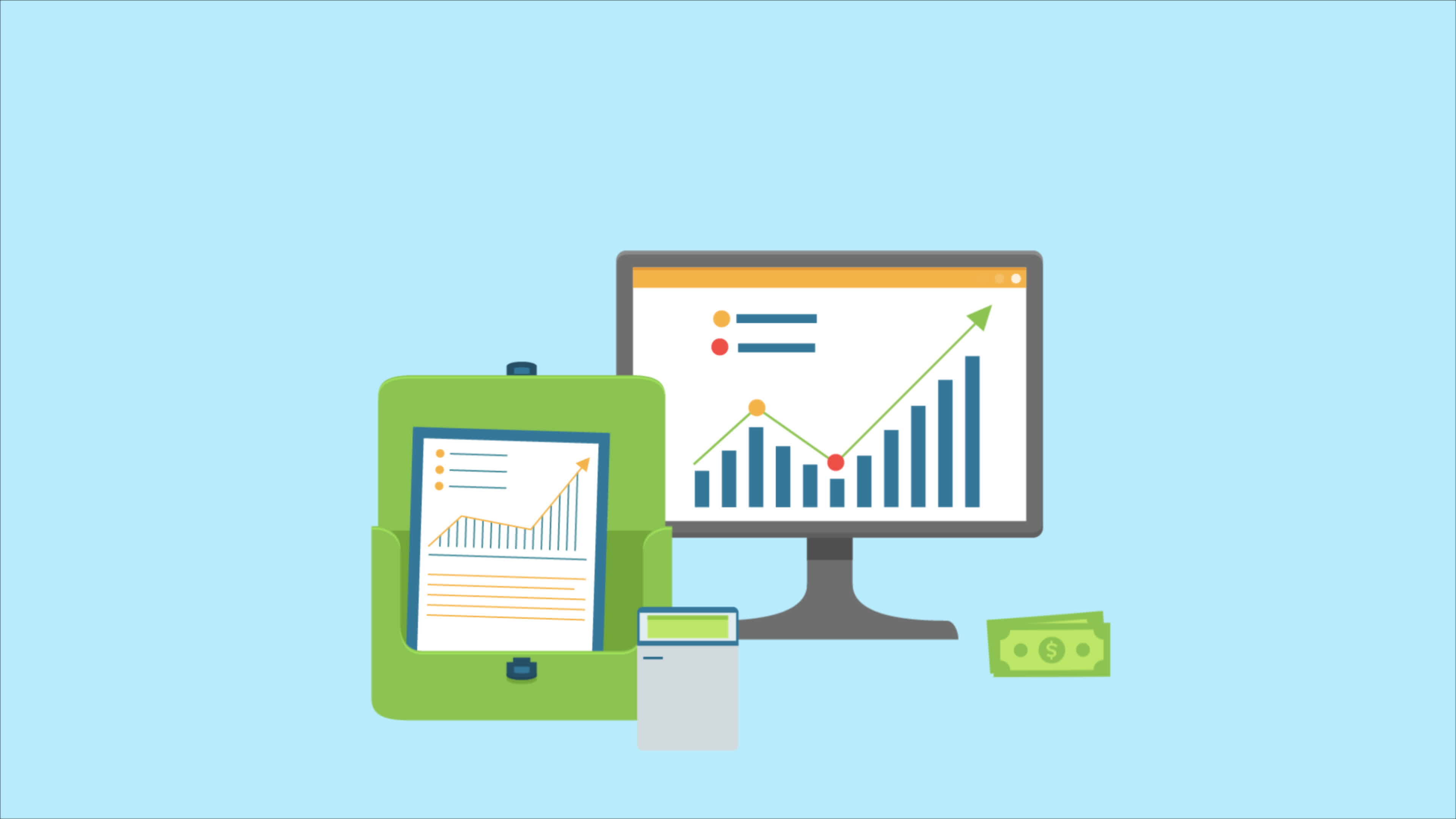 Monitoring An Increasing Finance Statistics 2d Cartoon Animation 49756845 Stock Video At Vecteezy