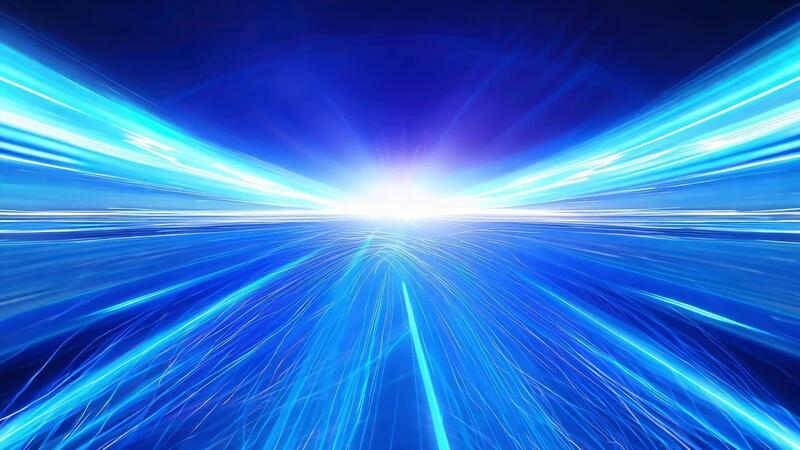 An abstract representation of light beams emanating from a central point, creating a dynamic and ...