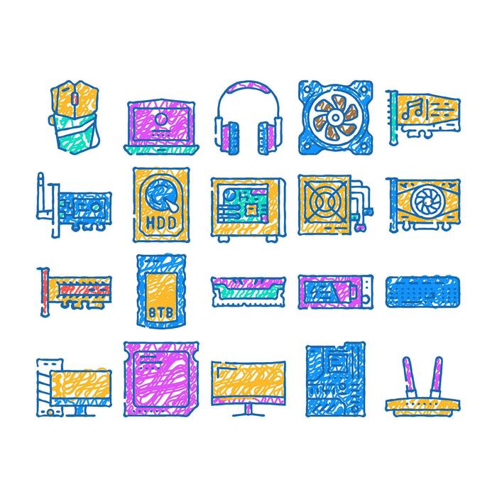 Hand Drawn Tech Vector Art, Icons, and Graphics for Free Download