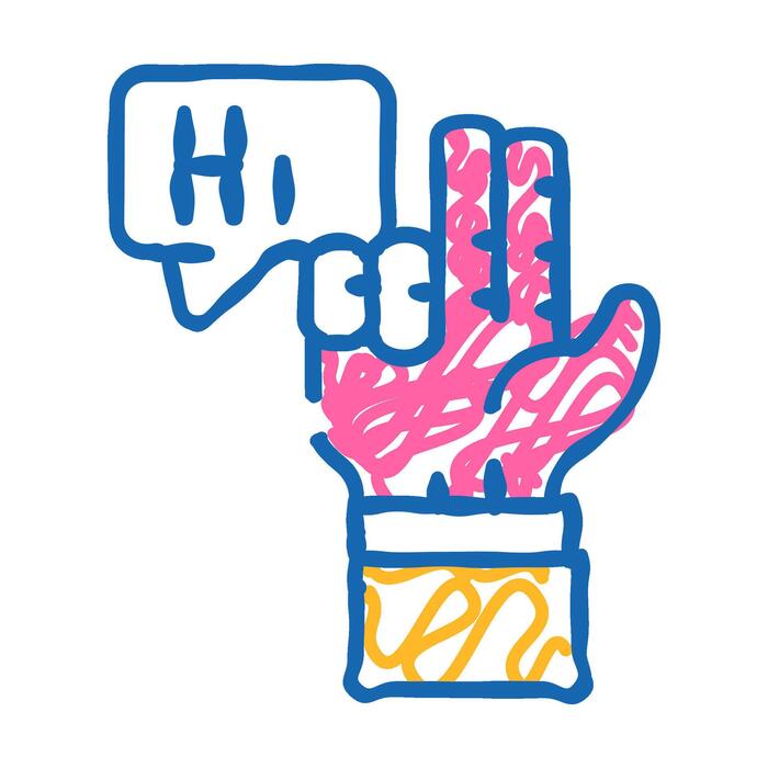 Sign Language Hello Vector Art, Icons, and Graphics for Free Download