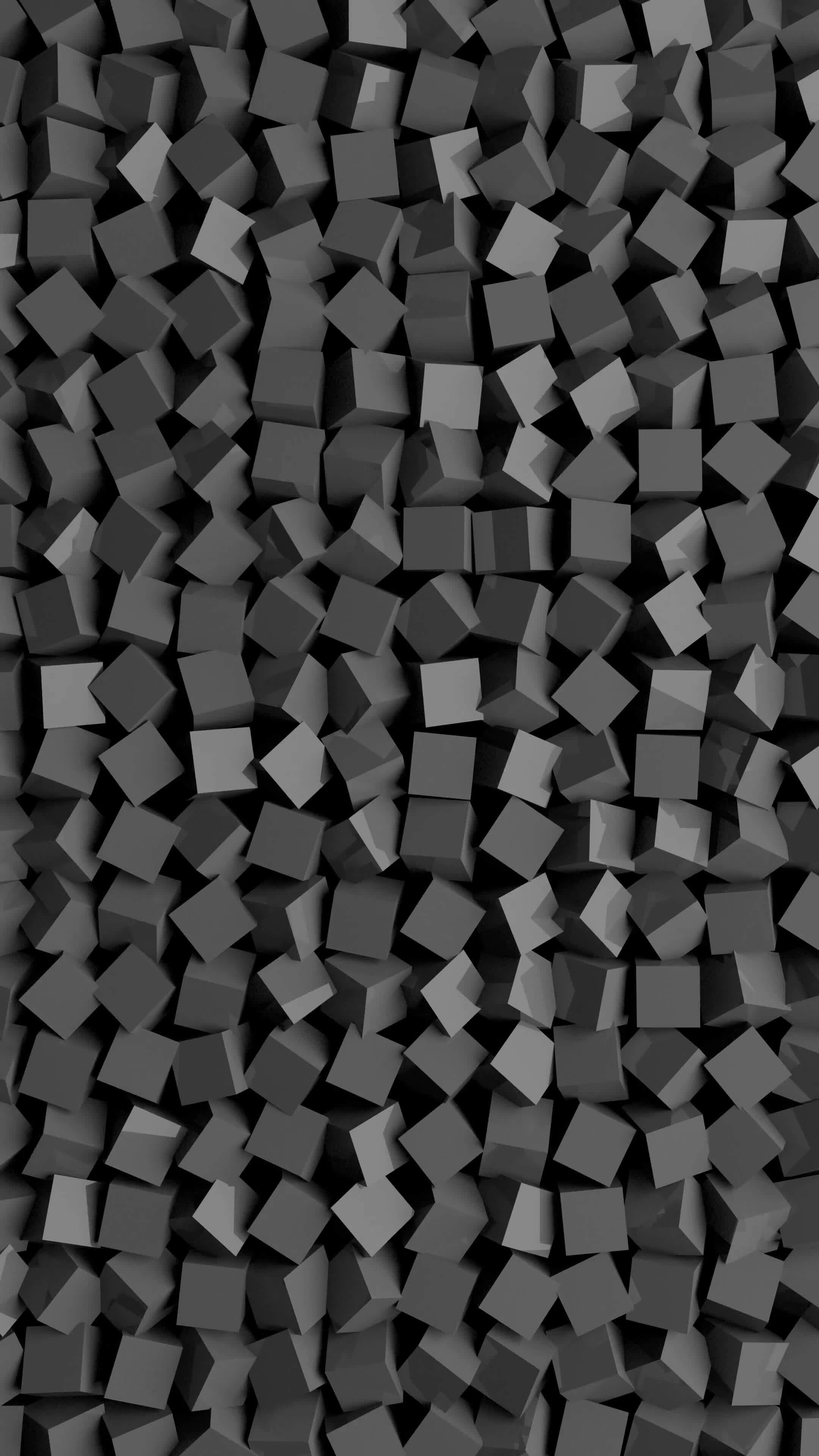 Dynamic Rotating Cubes Abstract 3D Background in Dark Gray 49891107 ...