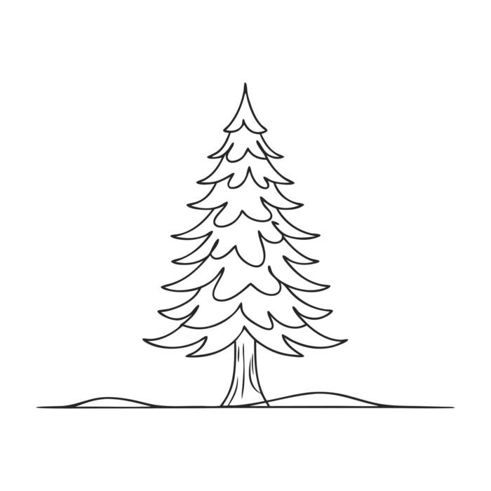 Pine Tree Line Vector Art, Icons, and Graphics for Free Download