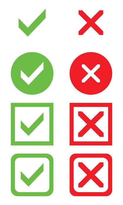 Green Tick Red Cross Vector Art, Icons, and Graphics for Free Download