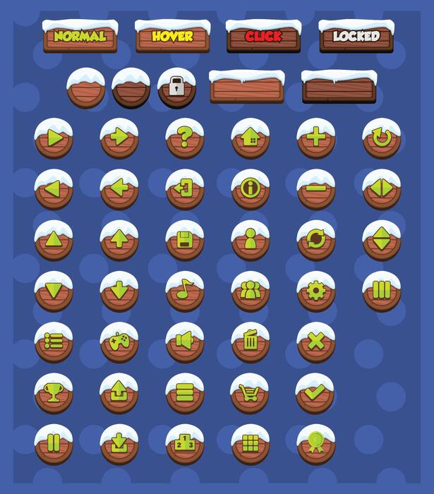 Pixel Game Buttons Vector Art, Icons, and Graphics for Free Download