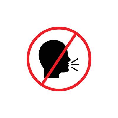 No Talking Vector Art, Icons, and Graphics for Free Download