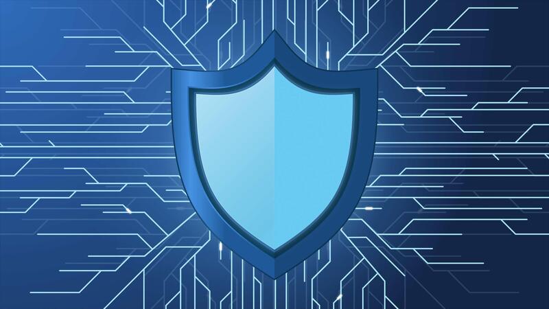 Futuristic Shield Protection Animation Shield Symbol Concept Of Internet Privacy Or Cyber