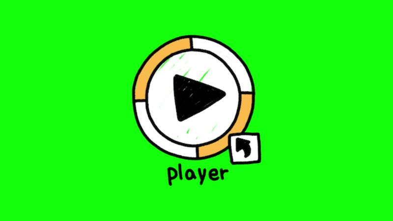 Player pop up animation green screen chroma key 4k template background ...