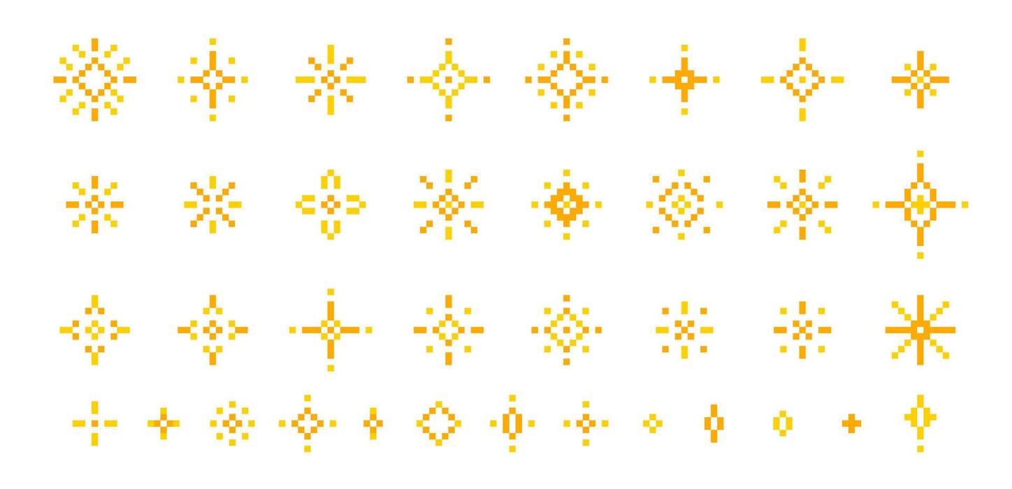 Pixel Sparkle Vector Art, Icons, and Graphics for Free Download