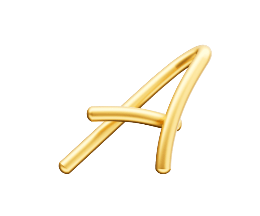 Gold Alphabet Letters PNGs for Free Download