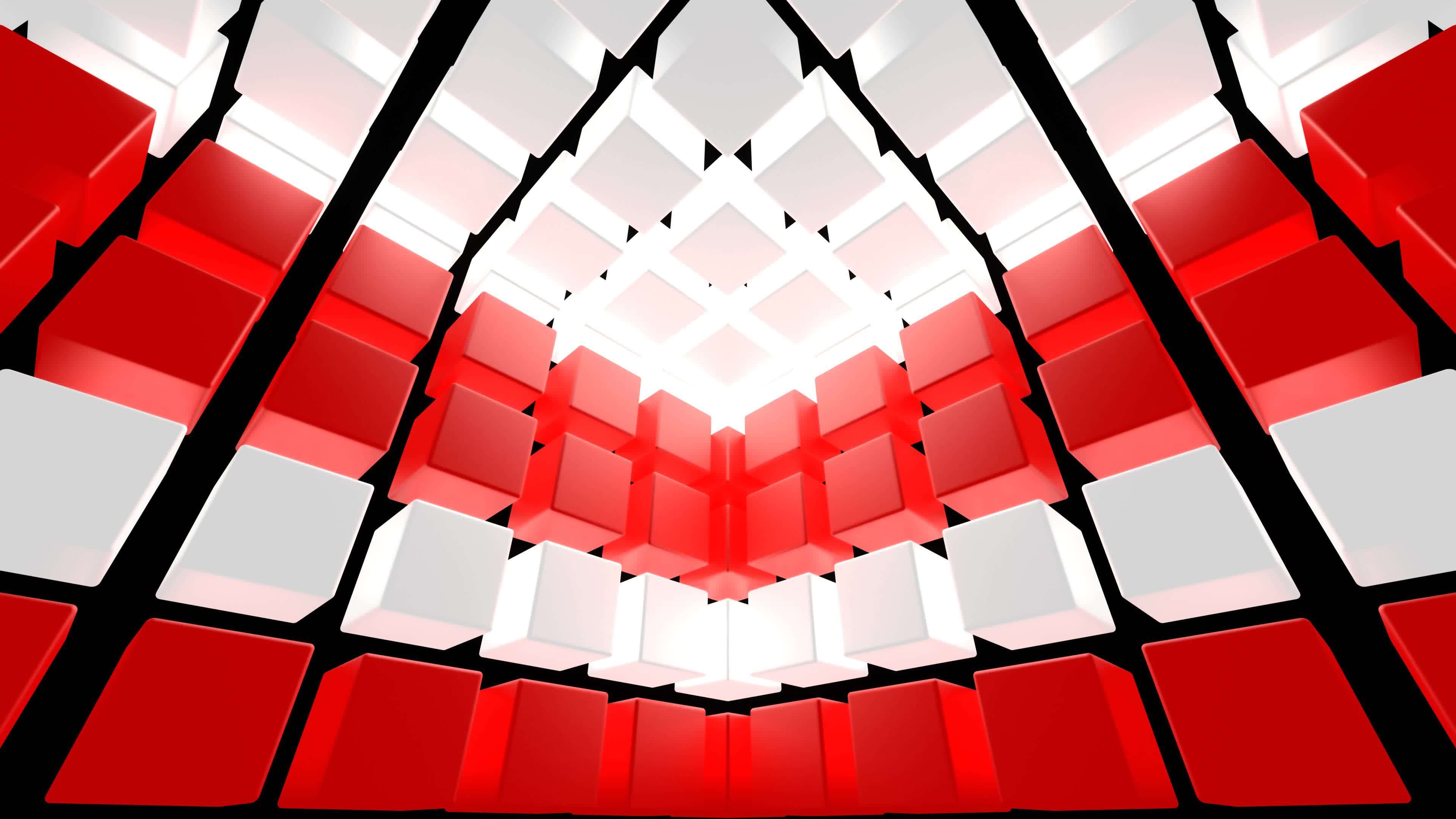 Red And White Cubic Zone Background Vj Loop In 4k 50206210 Stock Video