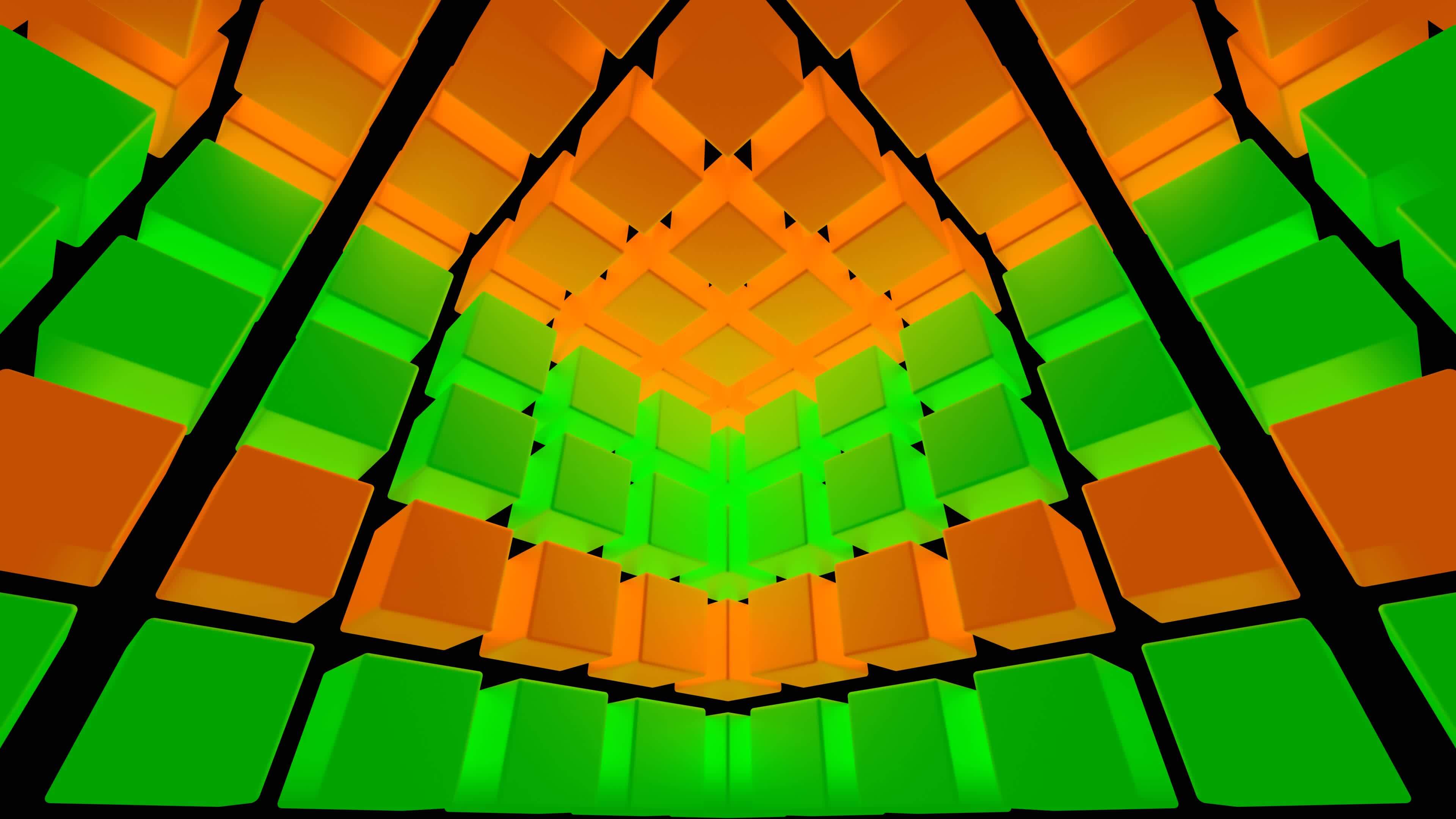 Green And Orange Cubic Zone Background Vj Loop In 4k 50206214 Stock Video At Vecteezy