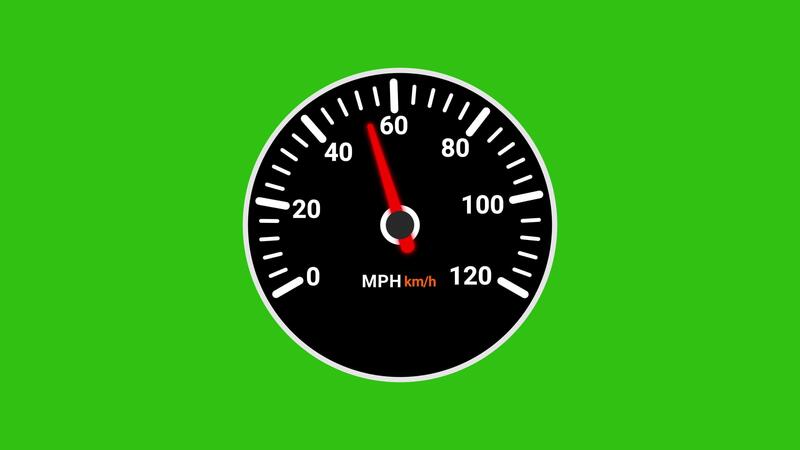Digital Speed Meter Animation Speedometer With a Arrow Indication Speed ...