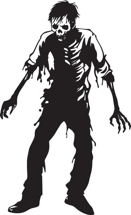 Zombie Outline Vector Art, Icons, and Graphics for Free Download