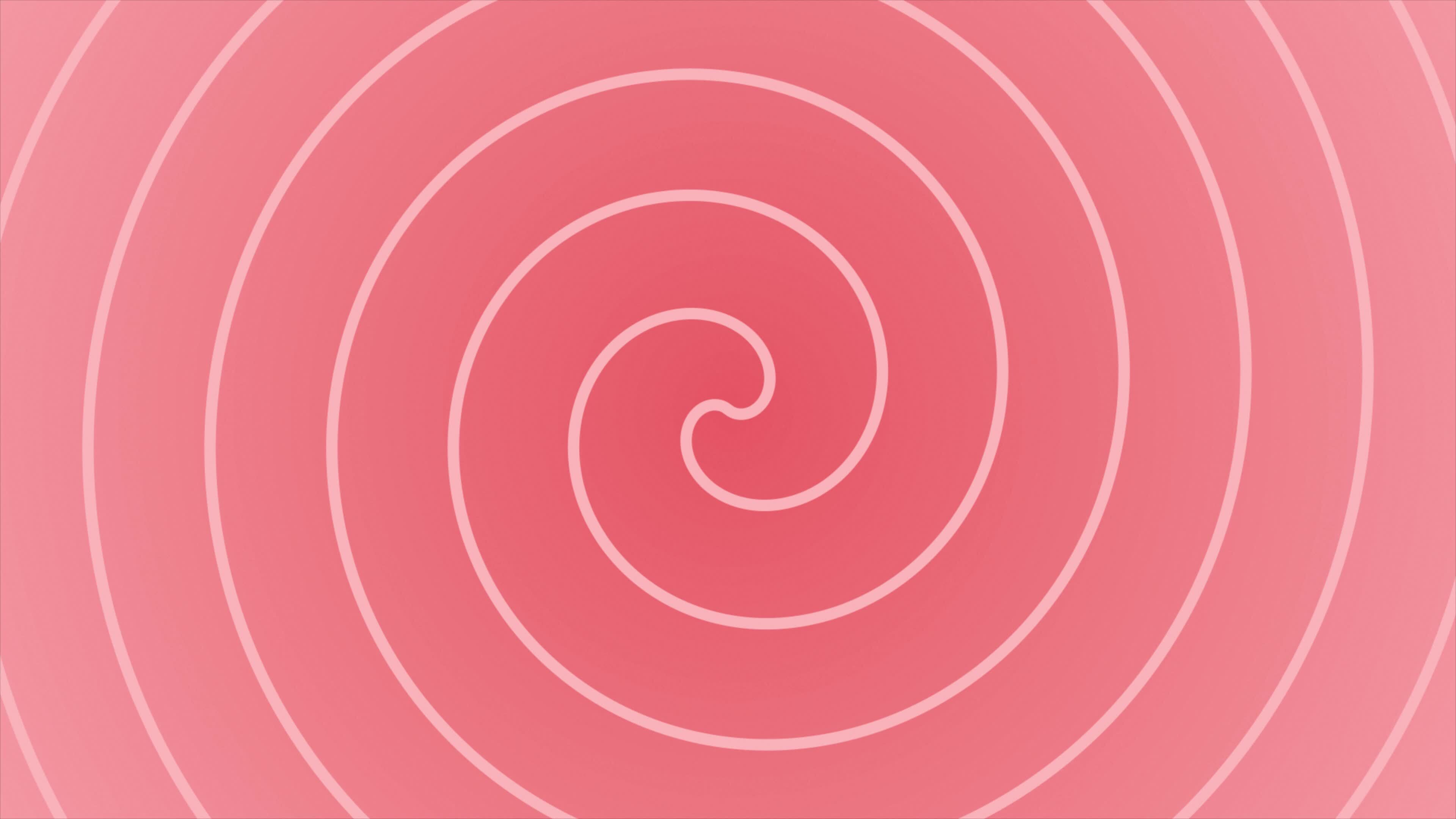 Red Color Rotating Circle Simple Design Creating Hypnotism Effect