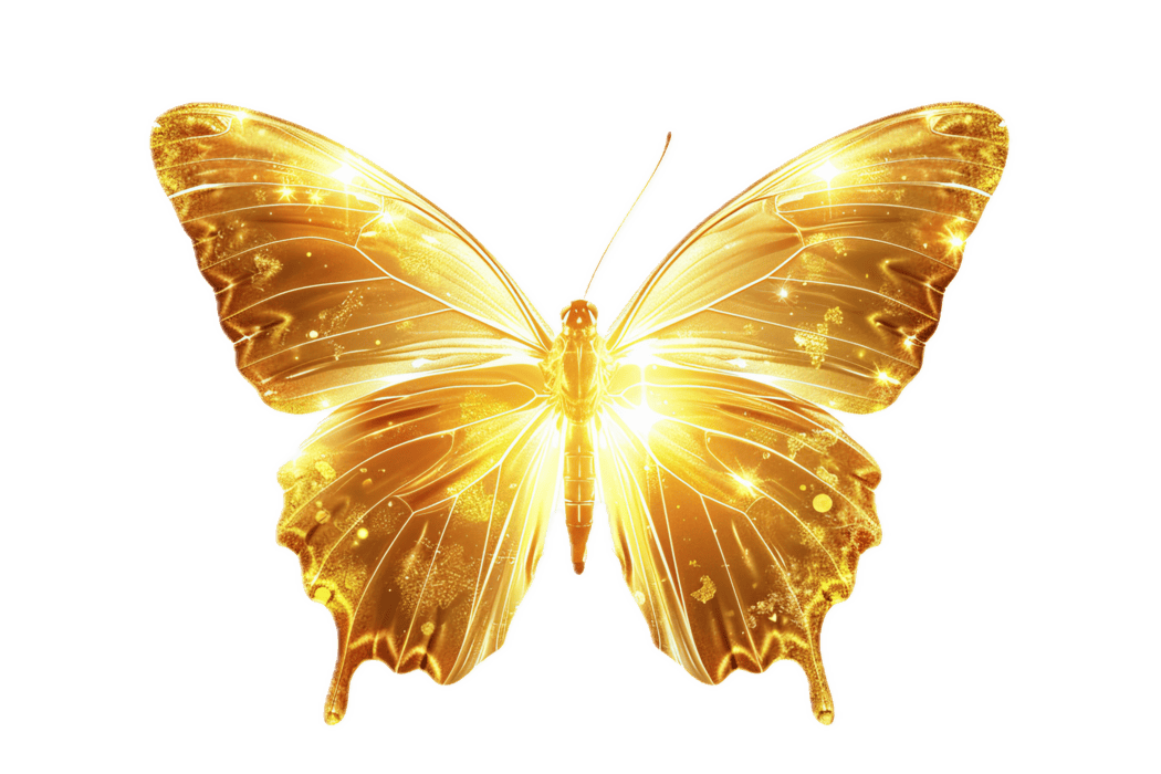 Golden Butterfly PNGs for Free Download