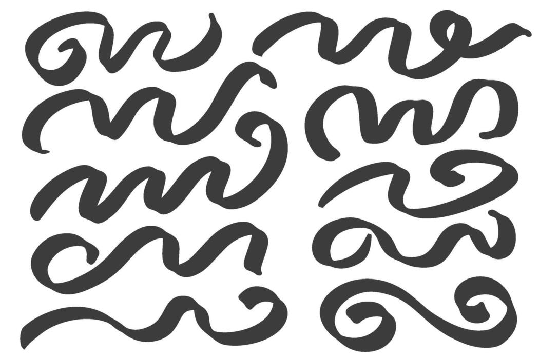 Hand Drawn Wavy Lines Vector Art, Icons, and Graphics for Free Download