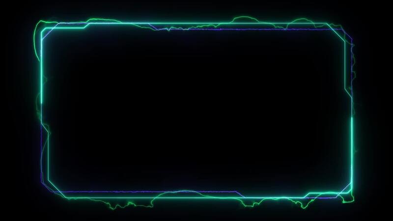 Stream Overlay Seamless Loop Frame Motion Background Blue Green Line 50438815 Stock Video at ...