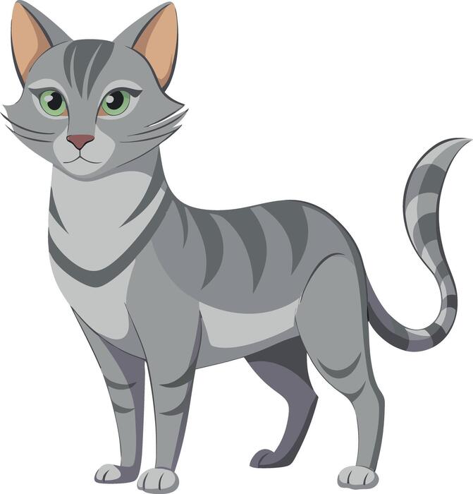 Grey Cat Vector Art, Icons, and Graphics for Free Download