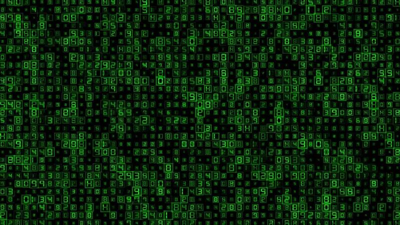 A green binary code background with many numbers 50472183 Stock Video ...