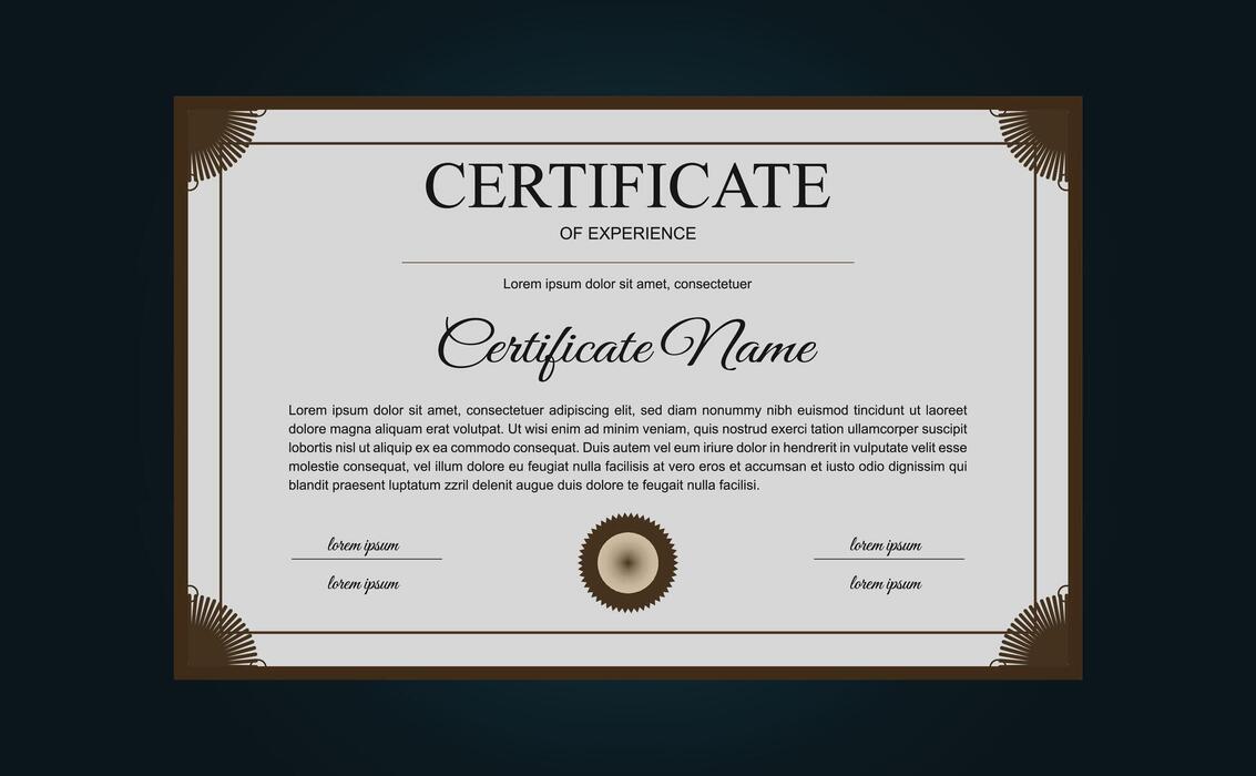 Computer Certificate Template Vector Art, Icons, and Graphics for Free ...