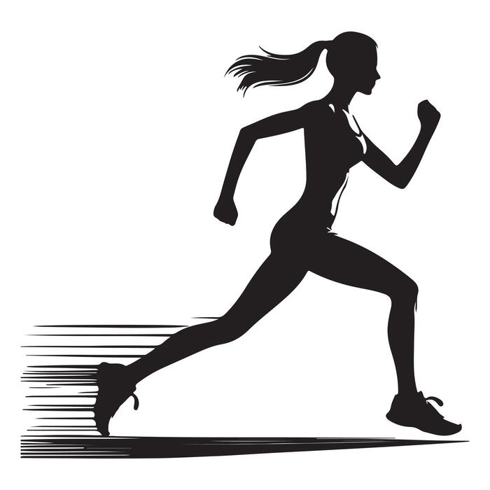 Woman Running Silhouette Vector Art, Icons, and Graphics for Free Download