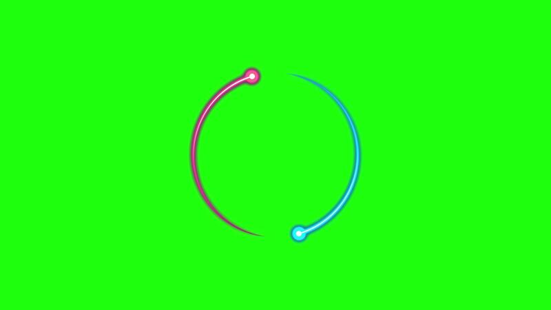 Technology loading circle animation. Modern neon rotating progress bar ...