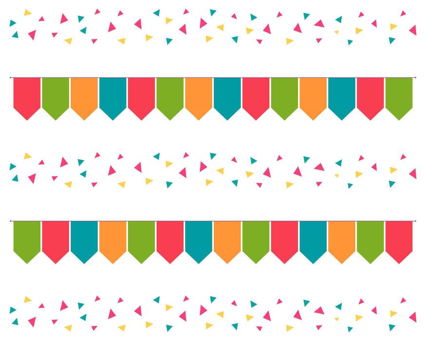 Bunting Border Vector Art, Icons, and Graphics for Free Download