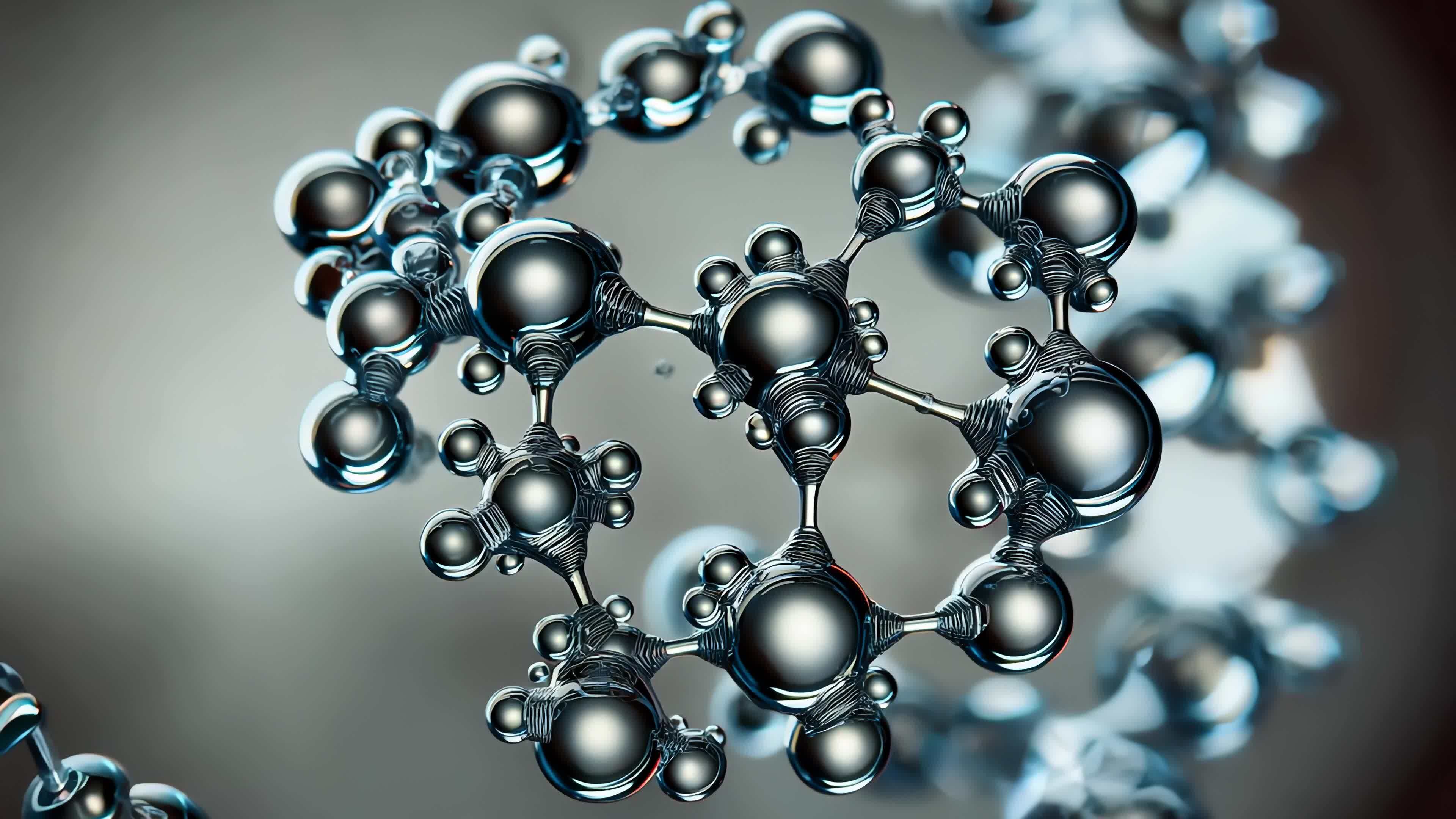 Illustration Of An Abstract Molecular Structure Concept In Science