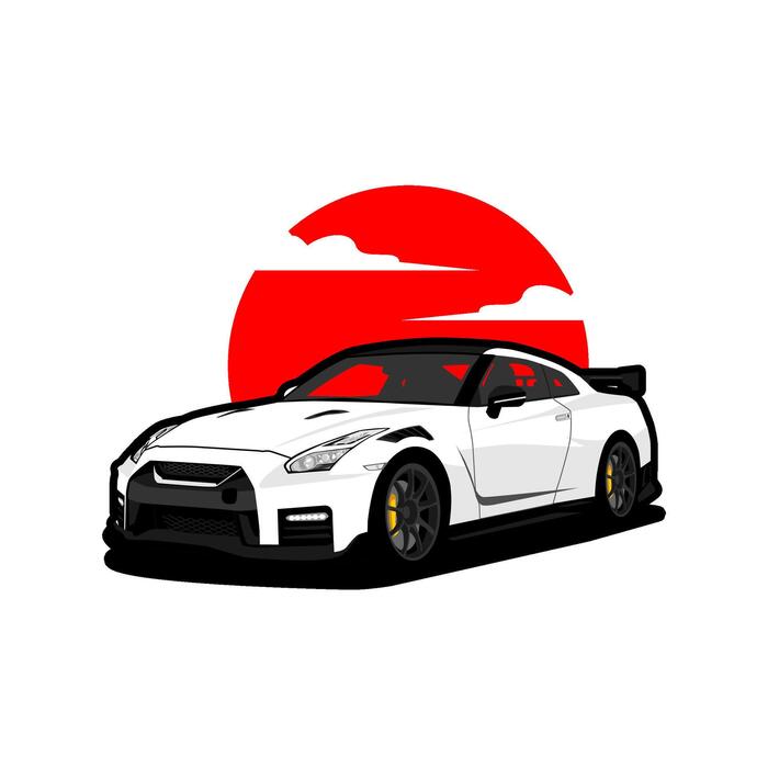 Nissan Gtr R35 Vector Art, Icons, and Graphics for Free Download