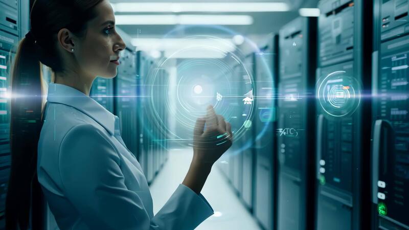 Mujer Eso Especialista Ingeniero Sistema Administrador Servidor Habitación Backend Software