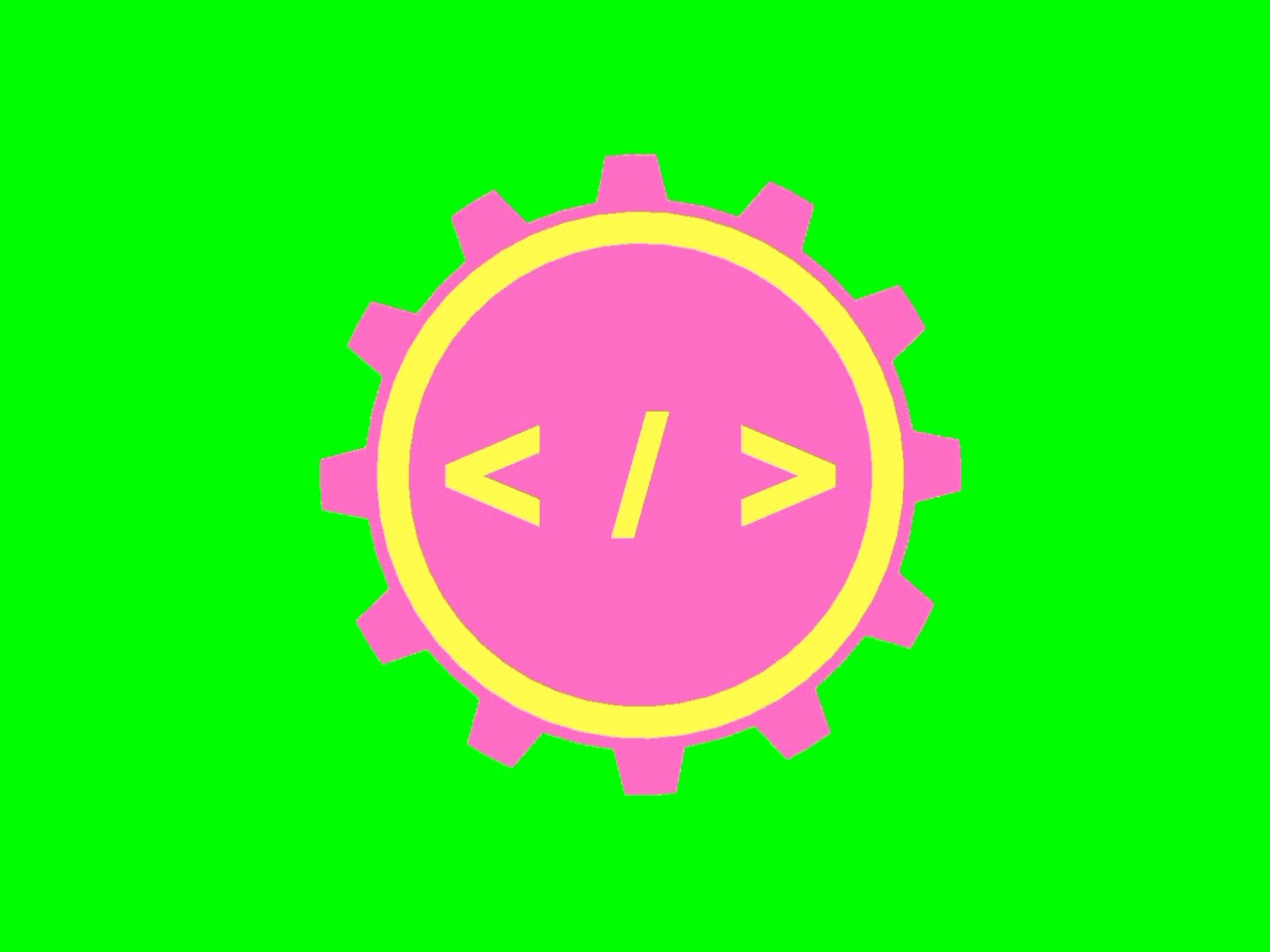 Green Screen Animation Coding Program Syntax System Rotating Gear