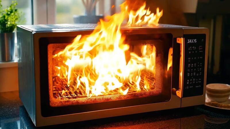 Microwave On Fire