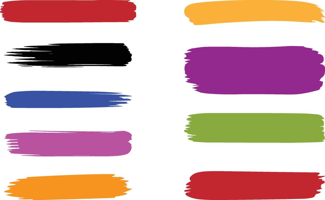 Colorful Paint Brush Stroke Vector Art, Icons, and Graphics for Free ...