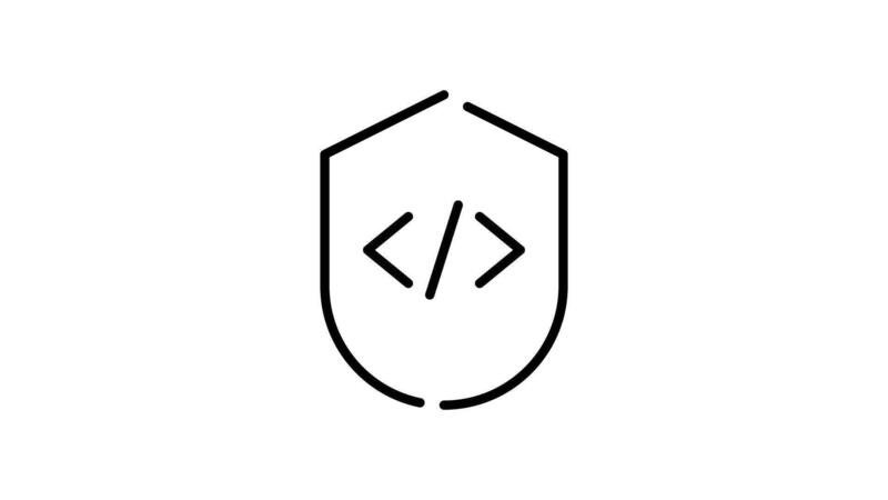 Programming coding outline icon animation. transparent background ...