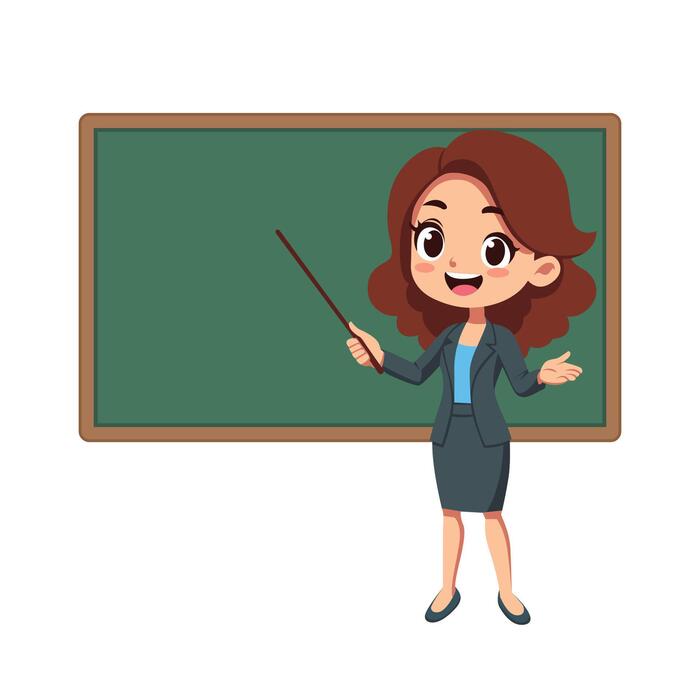 Teacher Cartoon Vector Art, Icons, and Graphics for Free Download