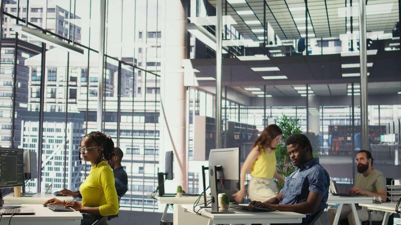 African American Man Designing Developing And Maintaining Software