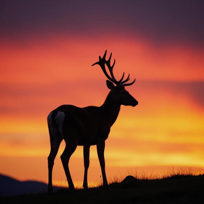 Deer Sunset Stock Photos, Images and Backgrounds for Free Download