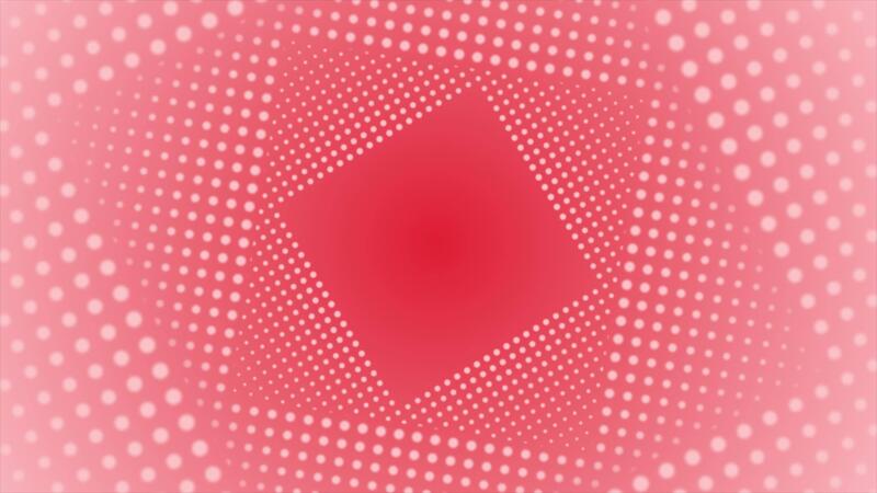 Red color circular dots design forming 3d depth abstract modern geometrical loop able background ...