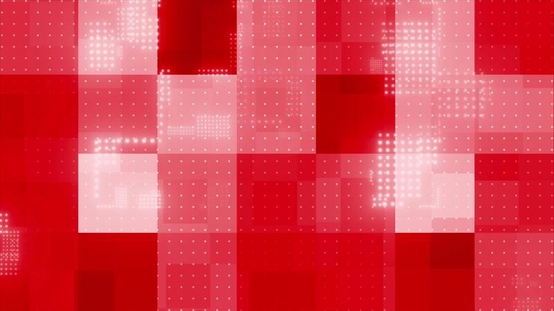 Red Color Box Pattern Futuristic Abstract Design With Glowing Particles