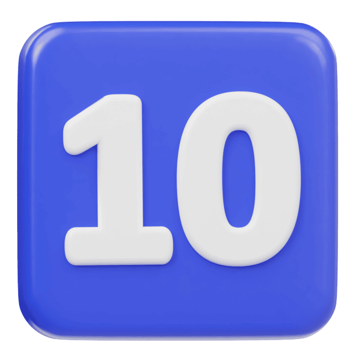 Number 10 PNGs for Free Download
