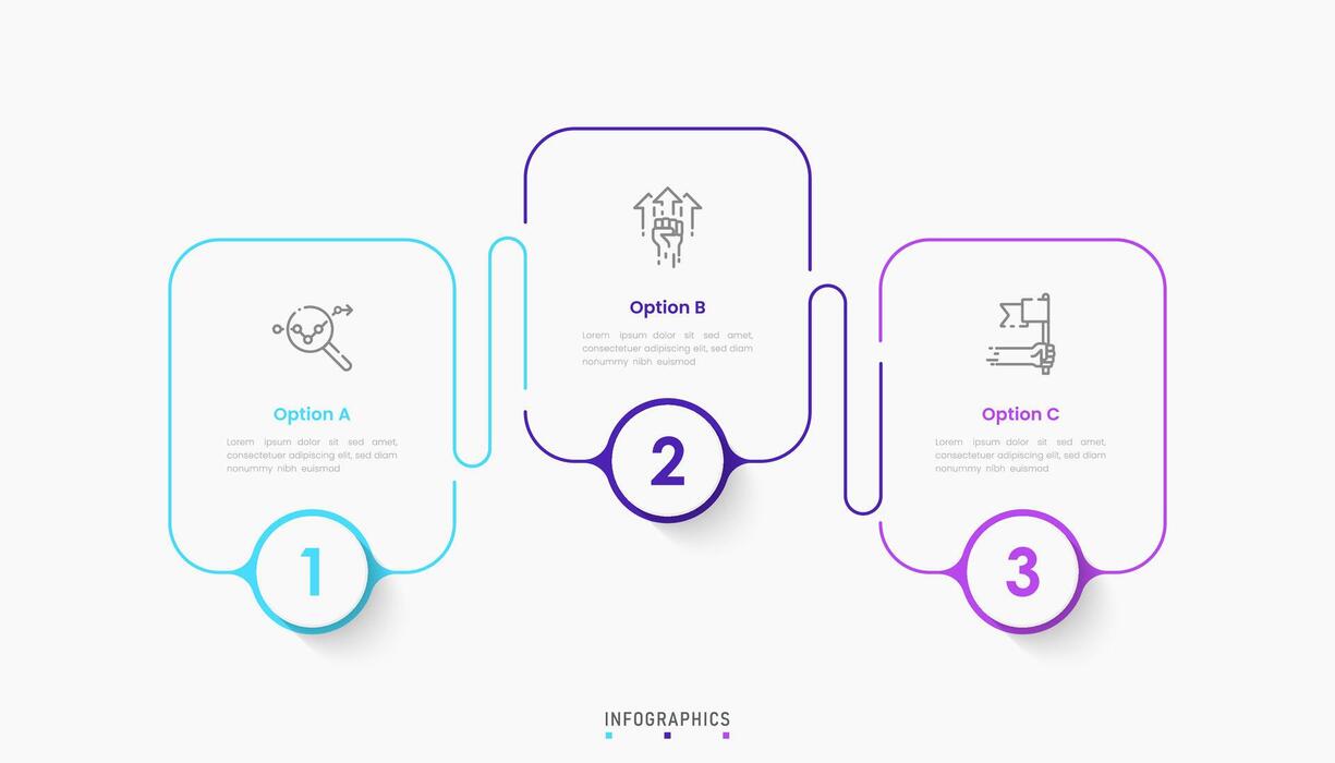 3 Point Infographic Presentation Vector Art, Icons, and Graphics for ...