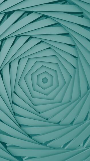 Hypnotic Turning Colorful Spiral Seamless Loop Design Spinning Hexagonal Objects Creating