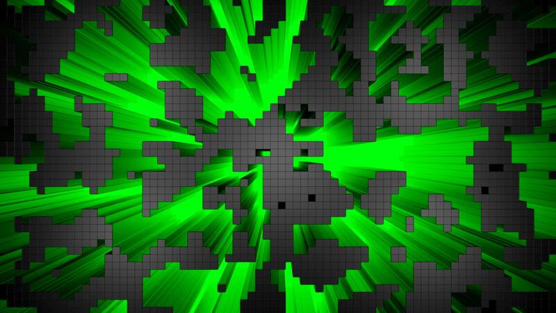 Pixelated Pattern Looking Like Old Fashioned Game With Cubes Design 3d Long Rays In Random