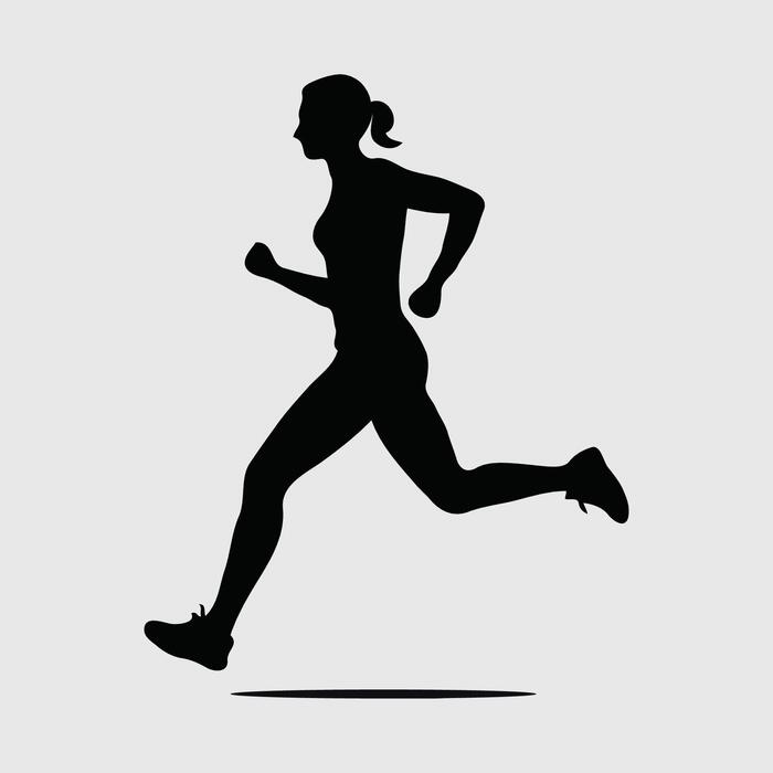 Woman Running Silhouette Vector Art, Icons, and Graphics for Free Download