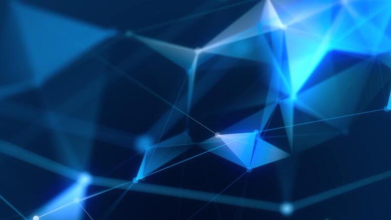 Abstract Digital Connection Moving Dots And Lines Motion Technology Background Network