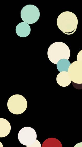 Beautiful Abstract Animation Of Multicolored Circles Appearing And Disappearing On The Black