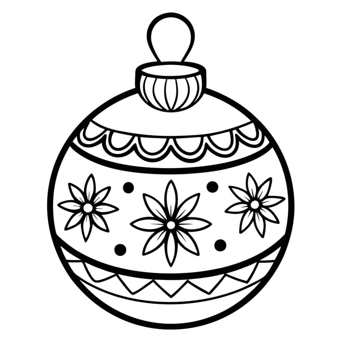 Christmas Ornament Coloring Vector Art, Icons, and Graphics for Free Download
